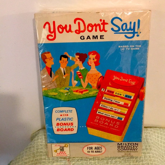 Milton Bradley | Games | You Dont Say Board Game Vintage 963 Pristine ...